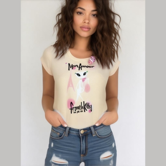 Mighty Fine | Tops | Vintage French Kitty By Mighty Fine Womens Top ...